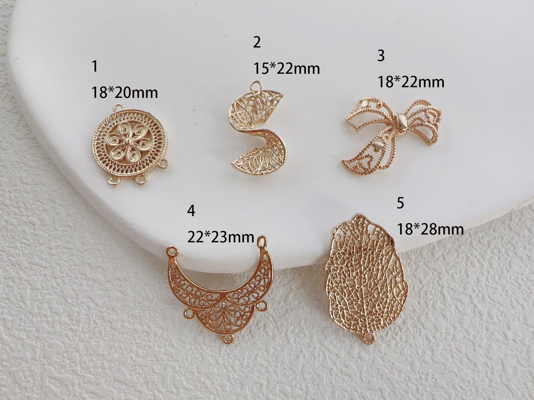 Geometric Charms - Filigree Findings - Gold Geometric Charm - Gold ...