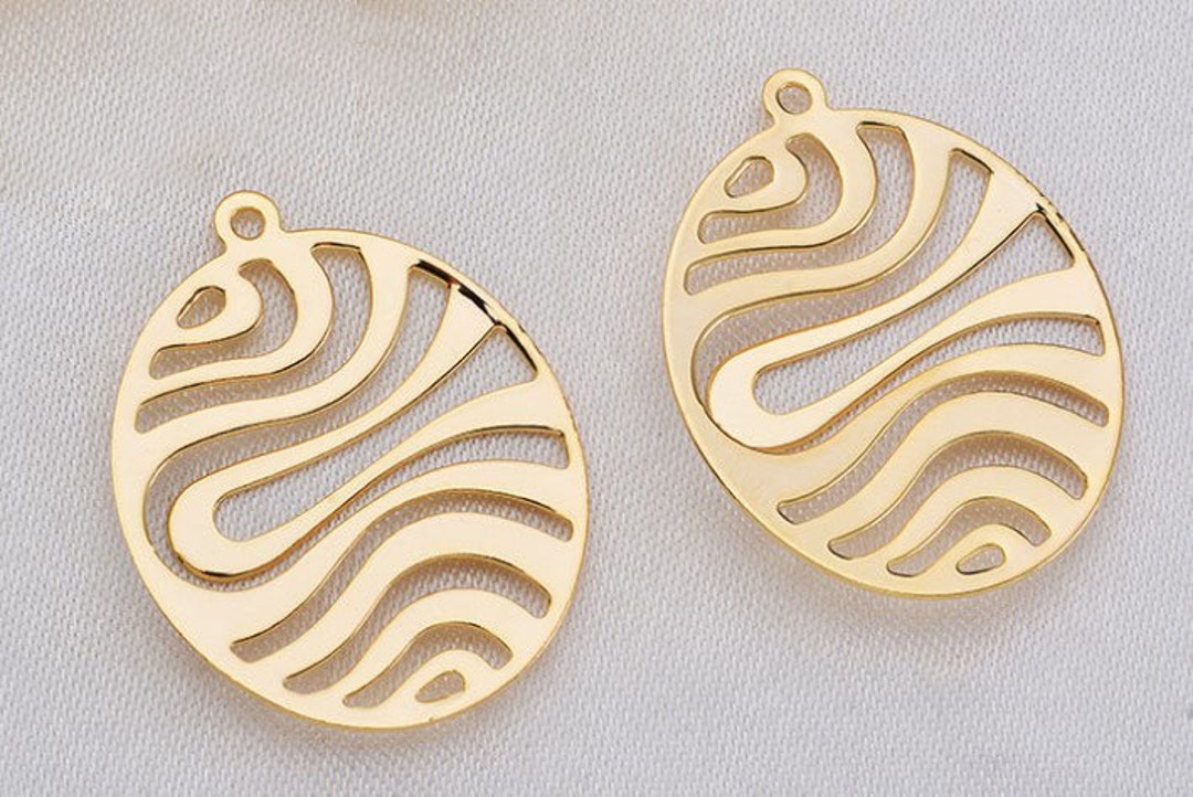 Filigree Findings - Filigree Connectors - - Gold Metal Lace - 10 Pcs ...