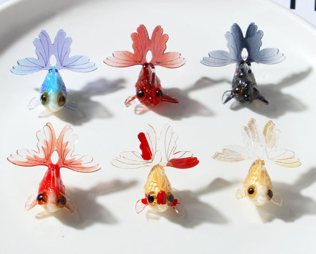 Acrylic Miniature Goldfish Charms - Lifelike 3D Miniature Ornaments for ...