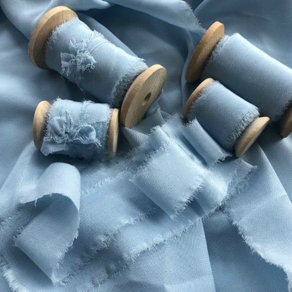 Blue Silk Ribbon - Etsy