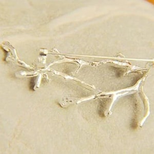 Safety Pin Brooch - Vintage Brass Brooch -2 Pcs Raw Brass Plating Gold Flower Branch Brooch Cab ...