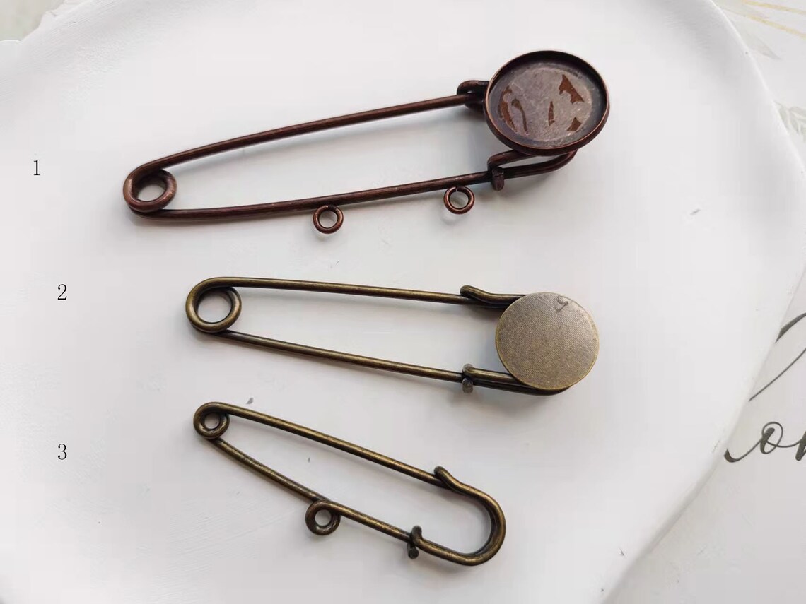 Safety Pin Brooch Vintage Brass Brooch 5pcs Raw Brass - Etsy