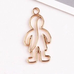 Gold Boy Pendant - Alloy Charm Pendant - 10 Pcs Gold Plated Alloy Boy ...