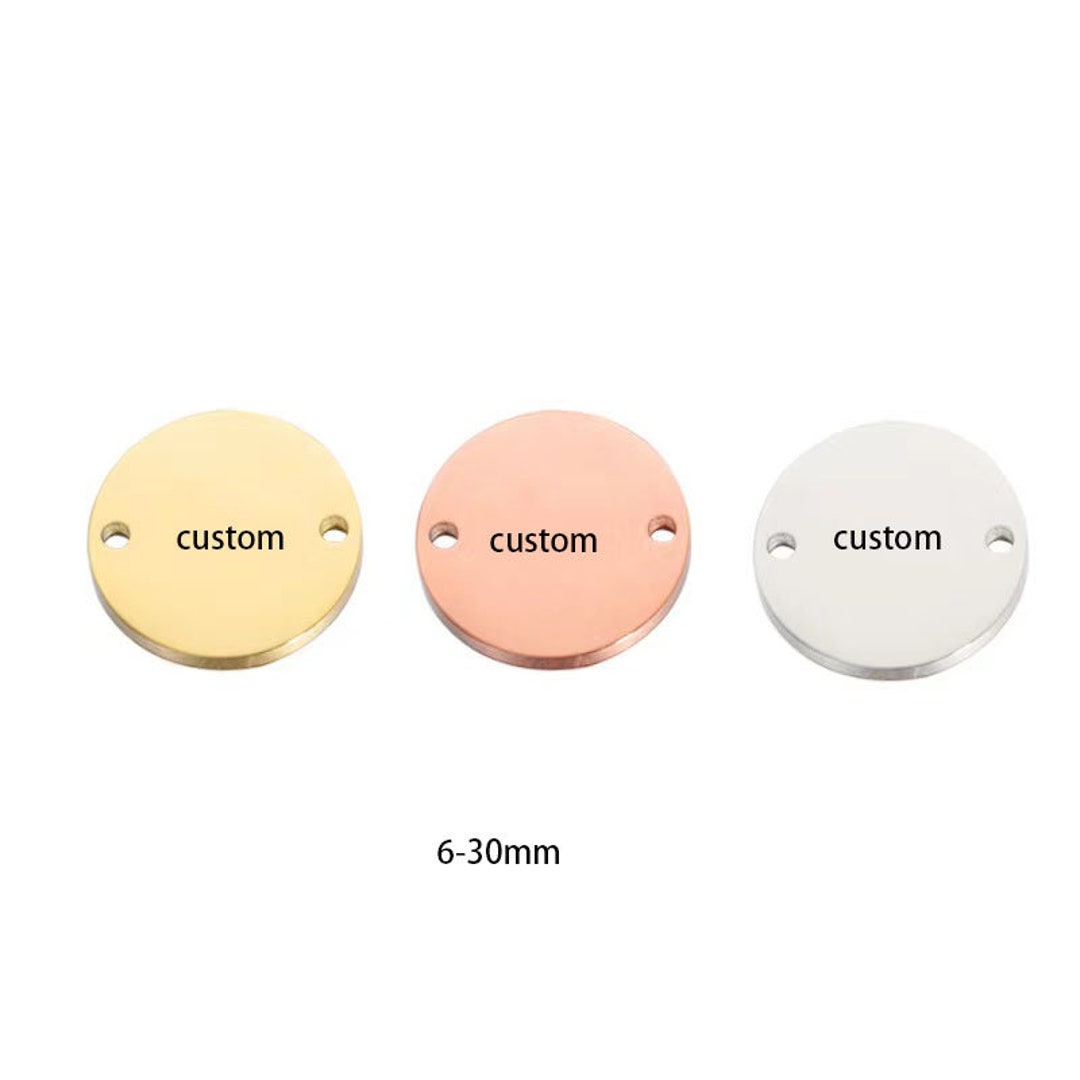 Custom Laser Engraved Logo Tags - Personalized Mini Tag Charms for ...