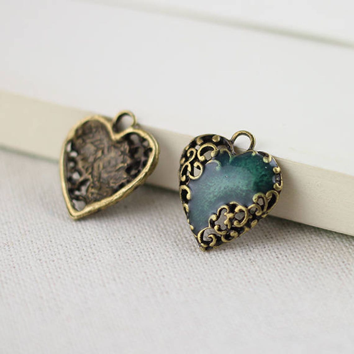 Infinity Heart Charm Heart Cabochons 8 Pcs Alloy Drip Heart | Etsy