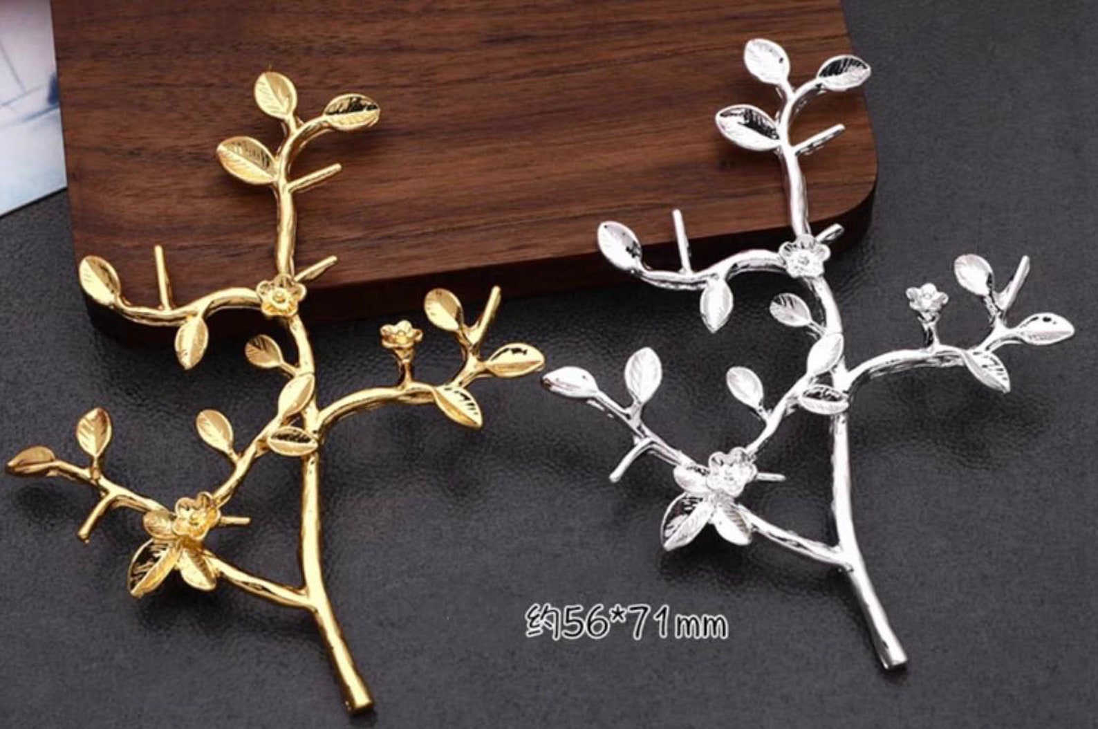 Gold Tree Branch Tree Branch Charm 2pcs Brass Plating Gold - Etsy