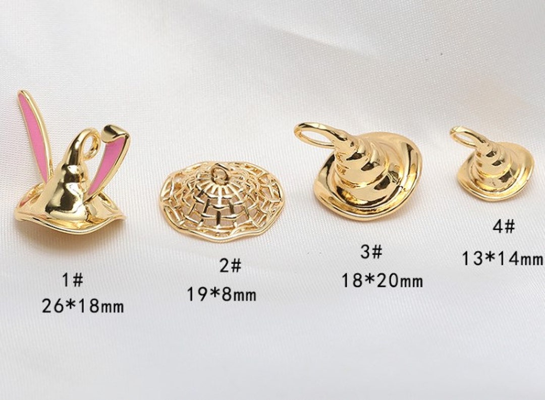 Gold Filigree Flower Bead Caps With Loop Brass Metal Bead End Caps for ...