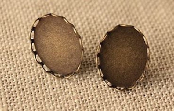 Bronze Earring Stud Brass Ear Post Stud Earring Finding 10 - Etsy
