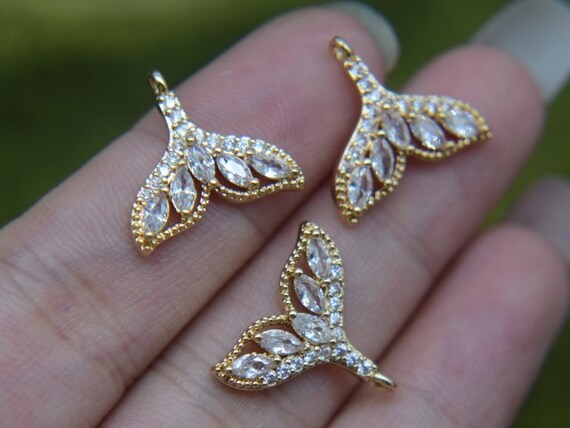Cubic Zirconia Jewelry 4pcs Copper Plated Micro inlaid Zircon Charm Dcz26 Etsy Ireland