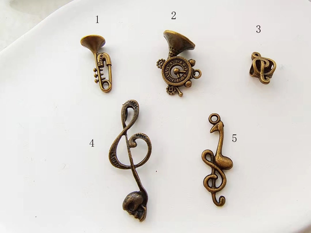 Music Note Charms Music Charms Music Note Earrings Atique Bronze Charm ...