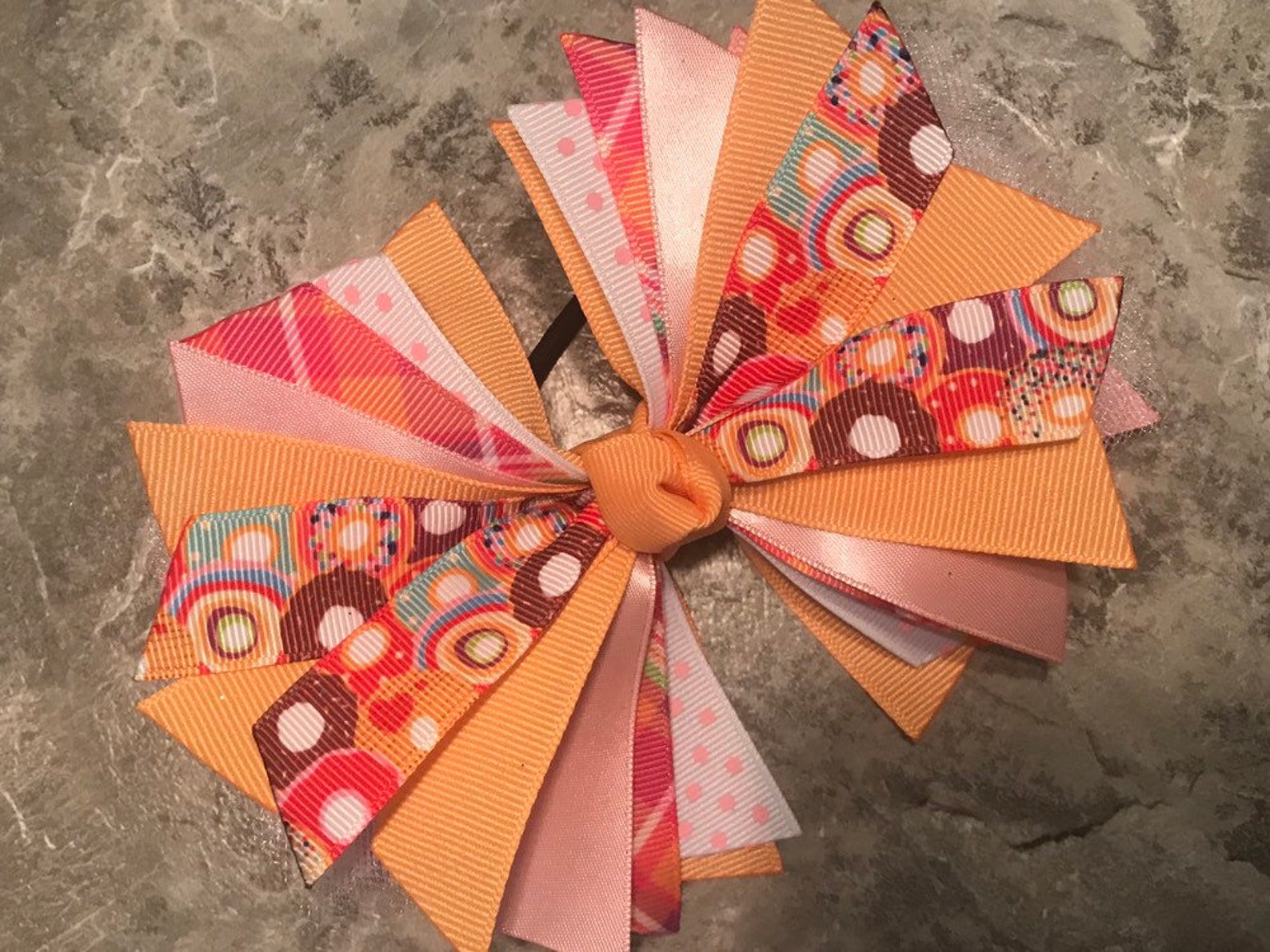 Donut Hair Bow Donut Bow Donut Ribbon Sweets Hair Bow | Etsy