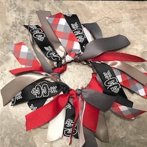 Choose Your Sport and Team Colors - Orange and Blue Football Bow, Hair ...