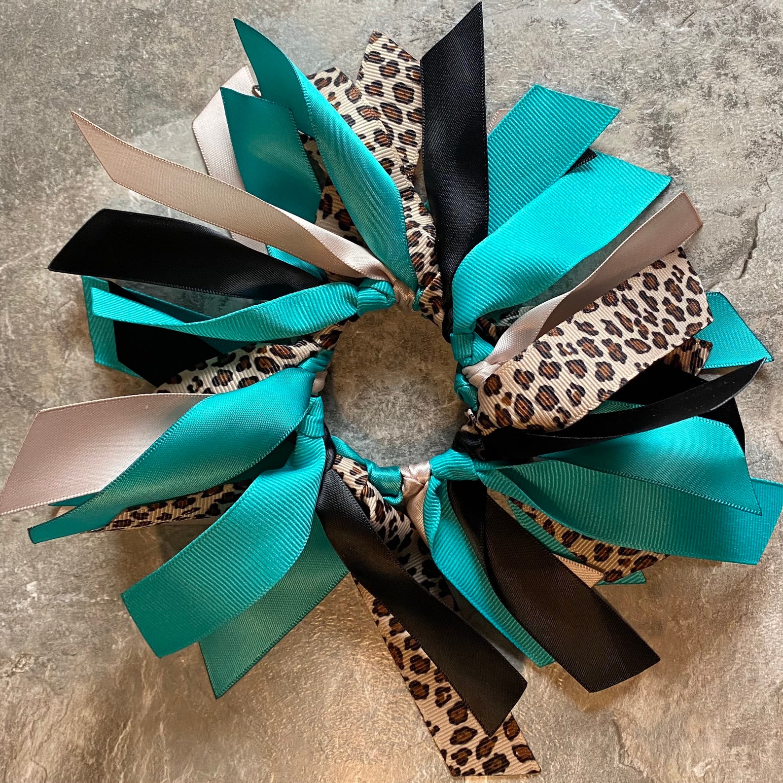 Choose Your Ribbon Scrunchie Cheetah Ribbon Streamers Hair | Etsy