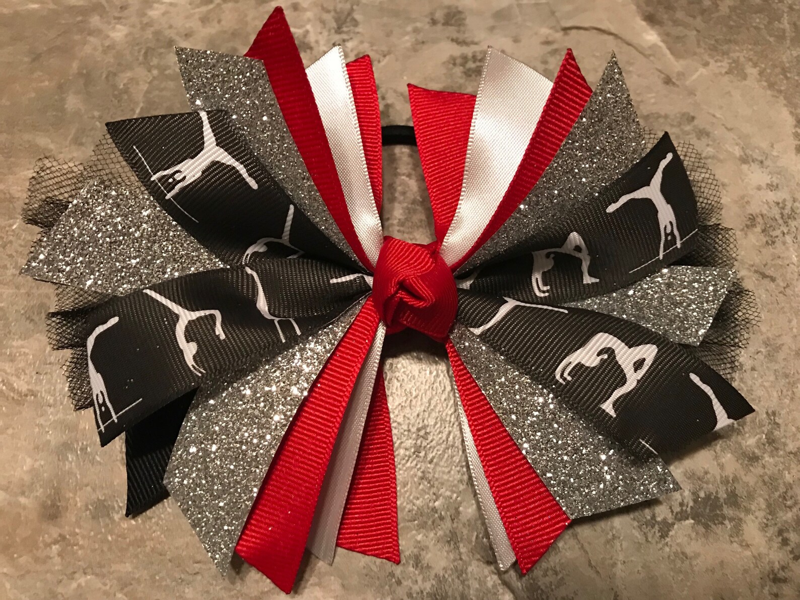 Gymnastics Hair Bow - Gymnast Hair Bow - Red Gymnastics Bow - Red ...