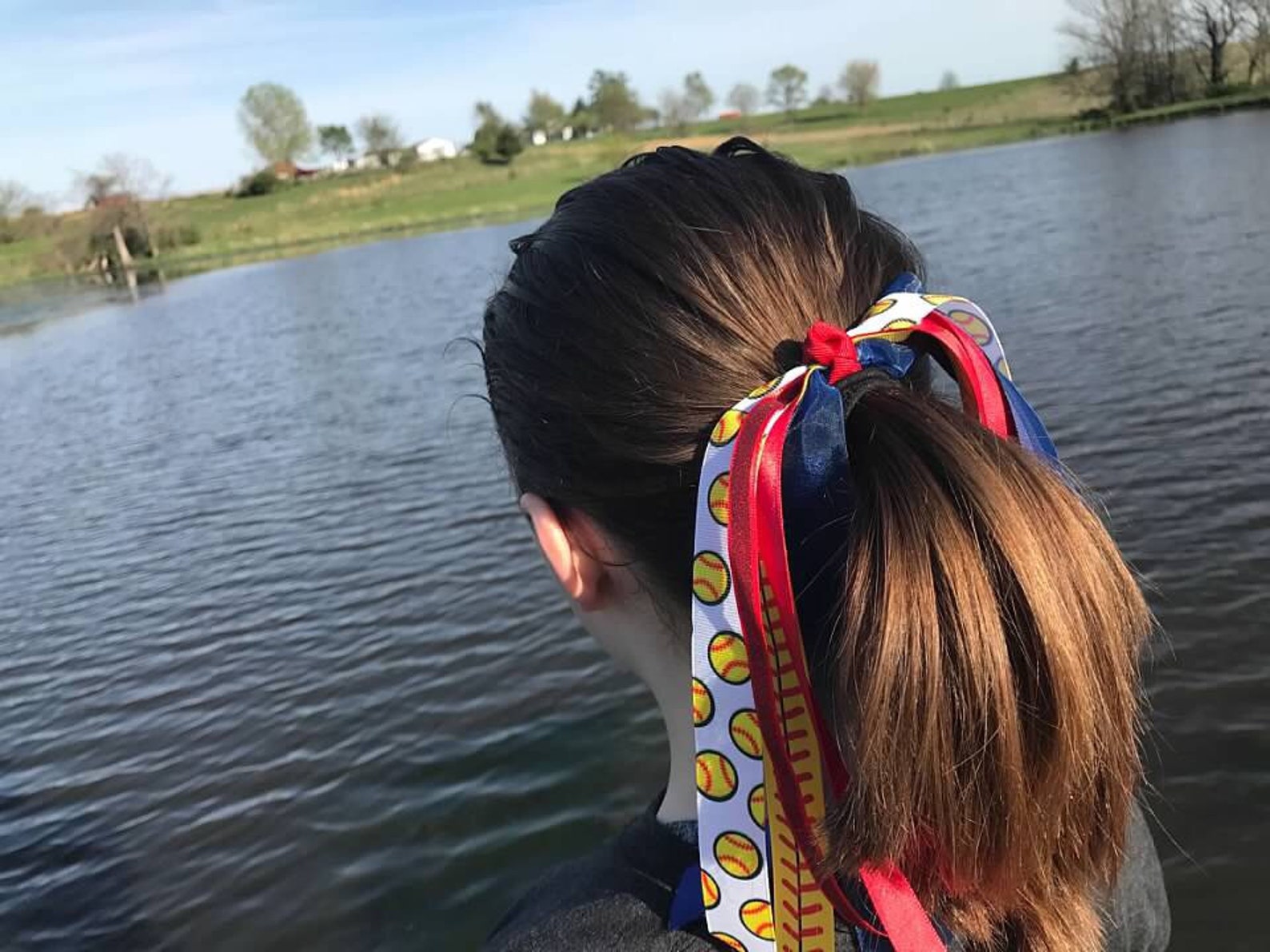 Choose Your Sport & Colors Football Pony Tie Hair Streamer | Etsy