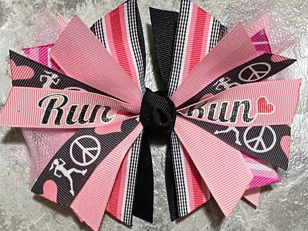 Running Hair Bow - Cross Country Bow - Girls Run - 5K Hair Bow - Run ...