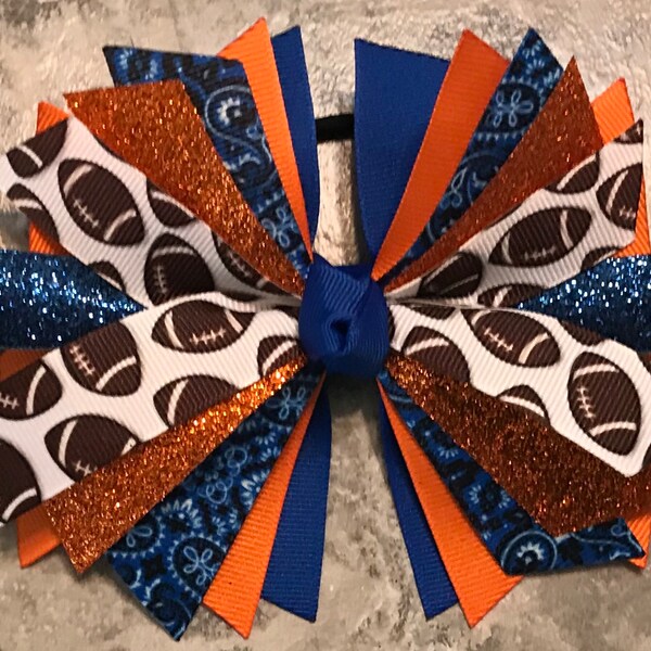 Broncos Hair Bow - Etsy