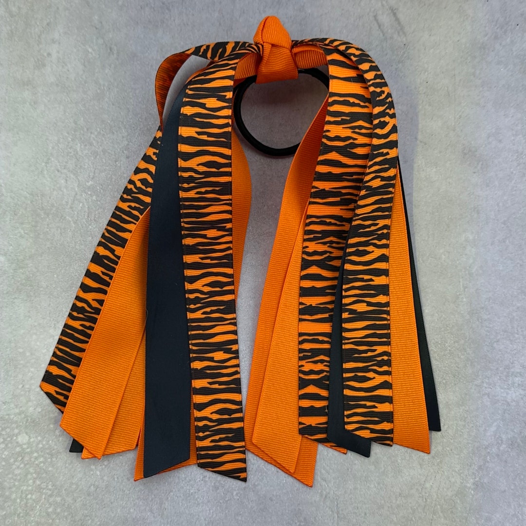 Choose Your Sport & Colors - Black and Orange Hair Streamer, Softball ...