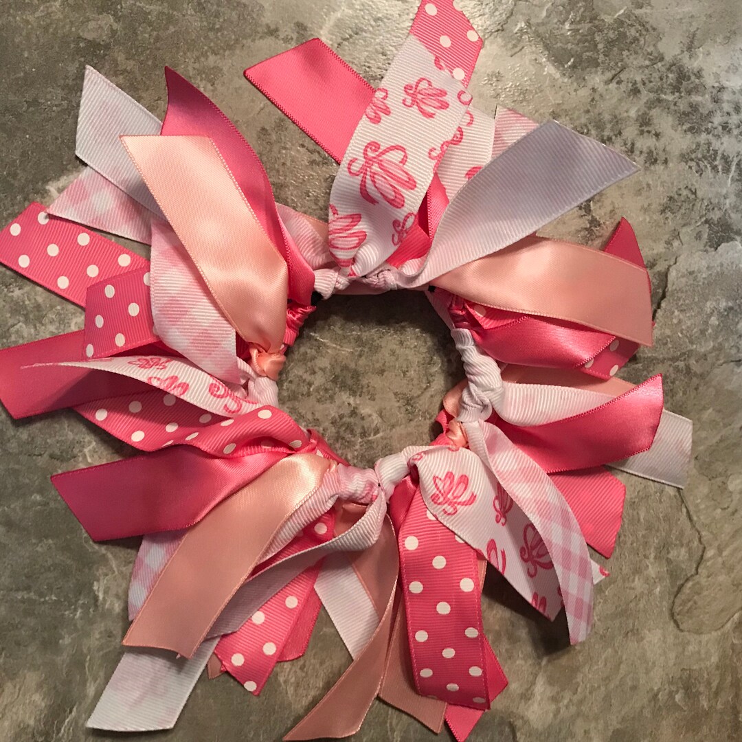 Pink Ballet Hair Tie, Ballet Pony Tie, Ballet Ribbon Scrunchie, Ballet ...