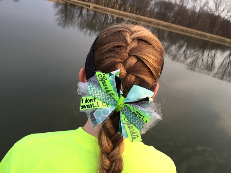 Running Hair Bow Cross Country Bow Run Ponytail 13.1 - Etsy