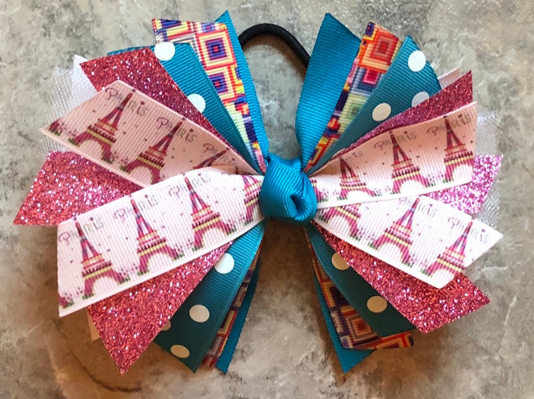 Paris Hair Bow - Paris Bow - Paris Pony Tie - Paris Ponytail Bow ...