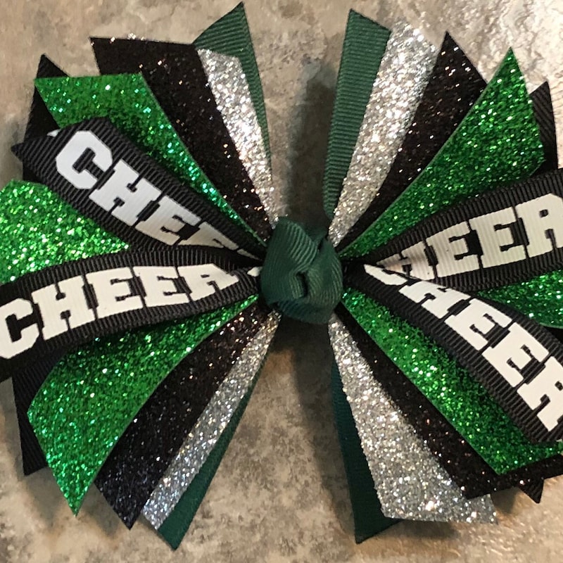 Green Cheer Bow - Etsy