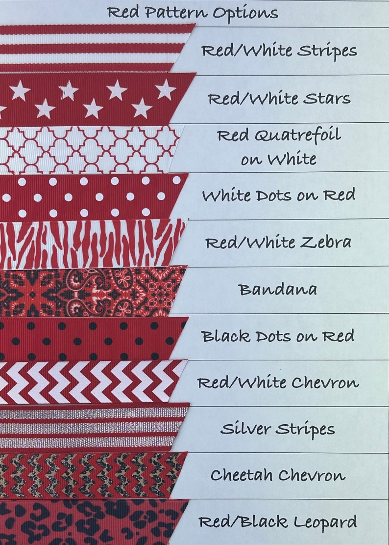 Choose Your Sport & Colors Red White and Blue Hair Streamer - Etsy