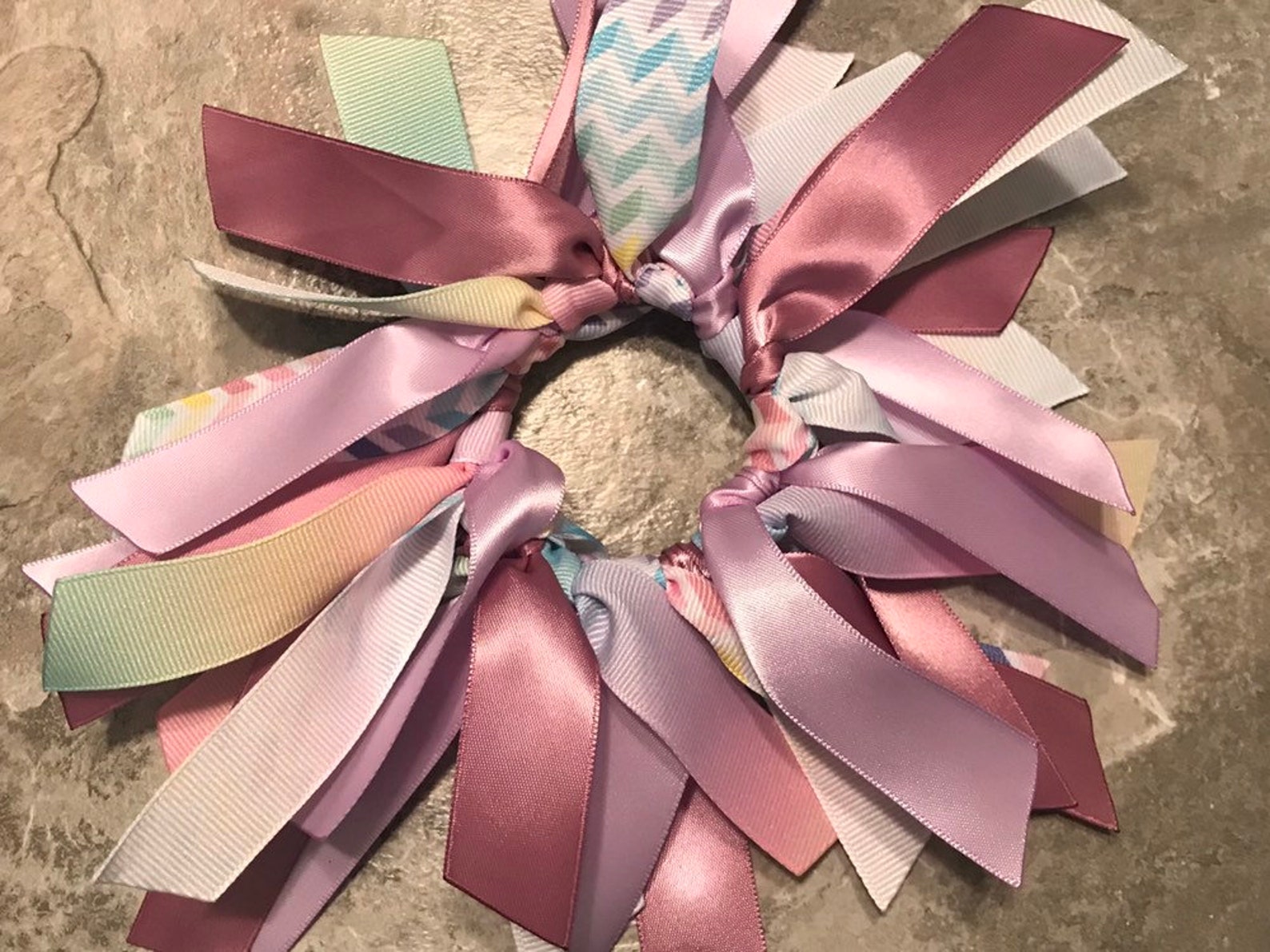 Choose Your Ribbon Scrunchie Hair Ribbon Streamers Hair | Etsy