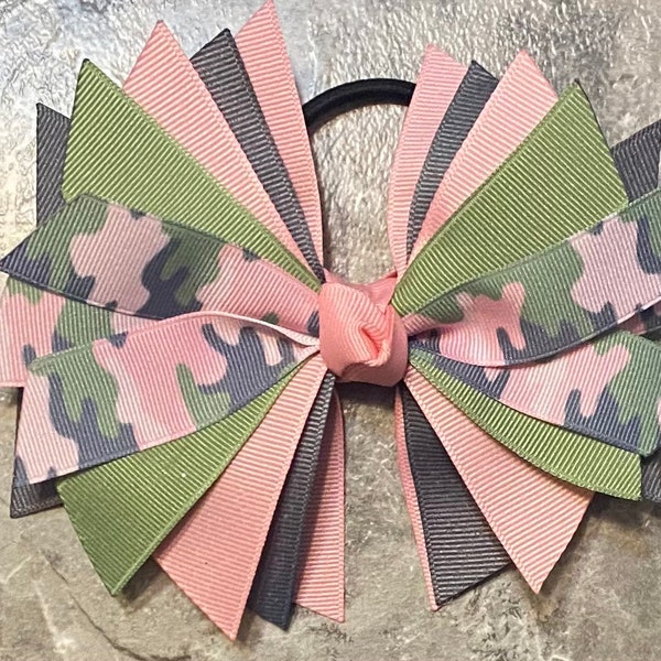 Camouflage Hair Bow - Etsy