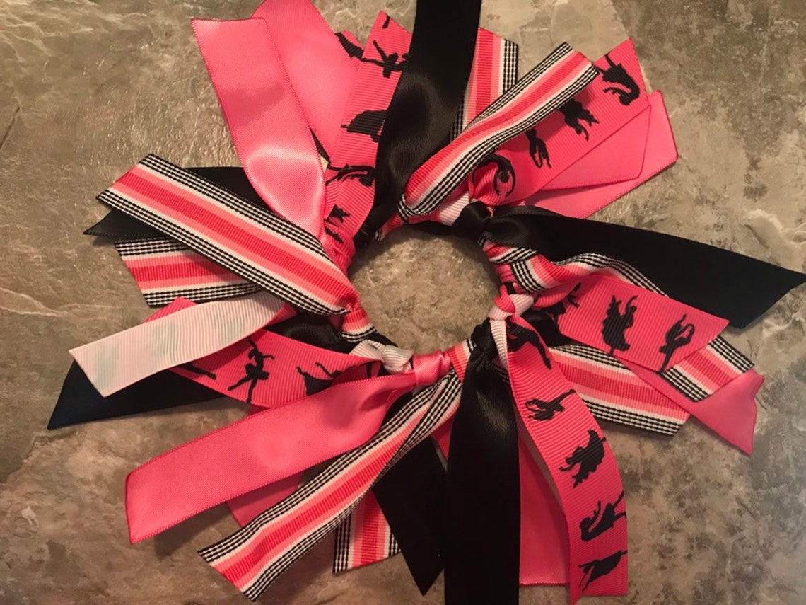 Hot Pink Ballet Hair Tie Ballet Pony Tie Ballet Ribbon - Etsy