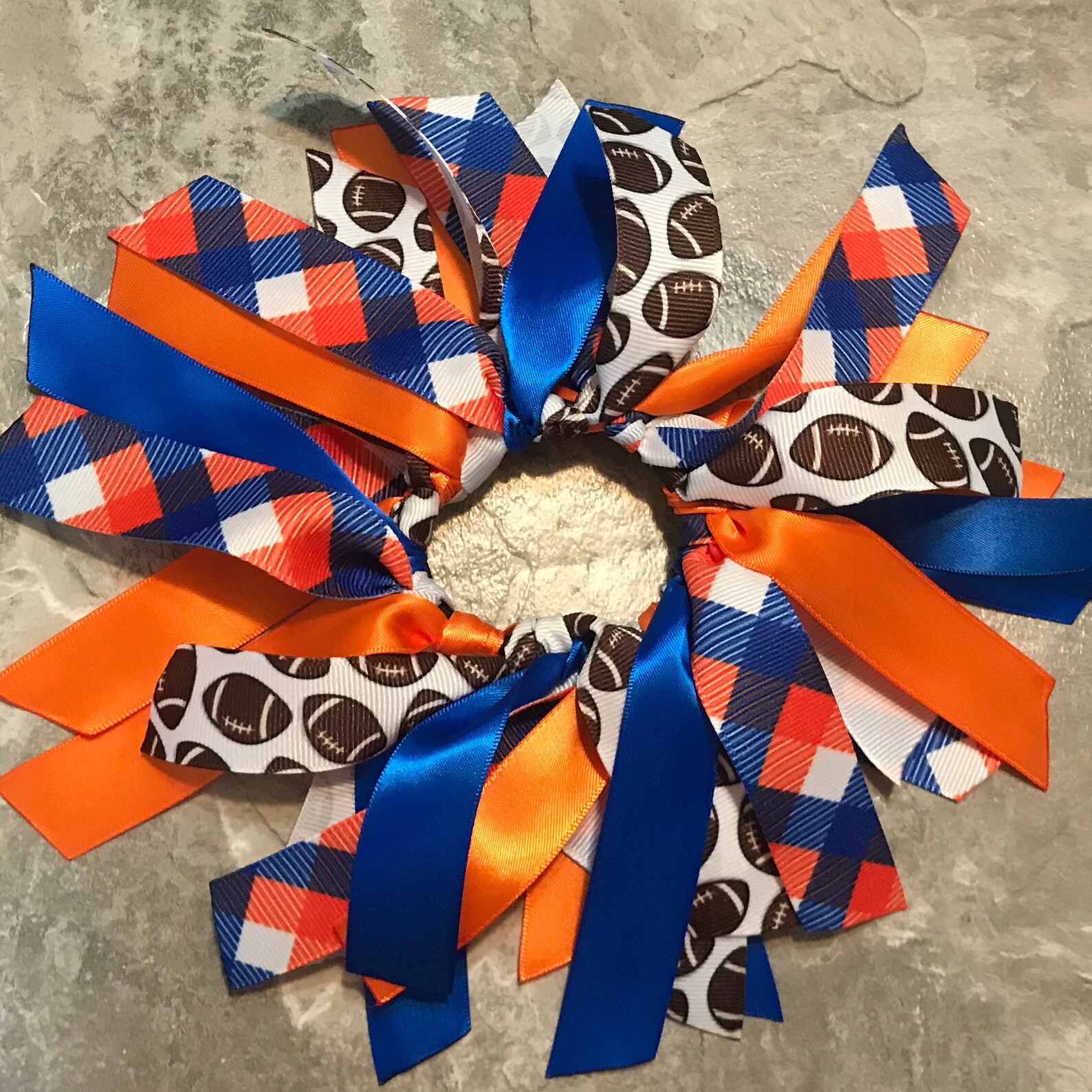 Choose Your Sport and Team Colors Orange and Blue Football - Etsy