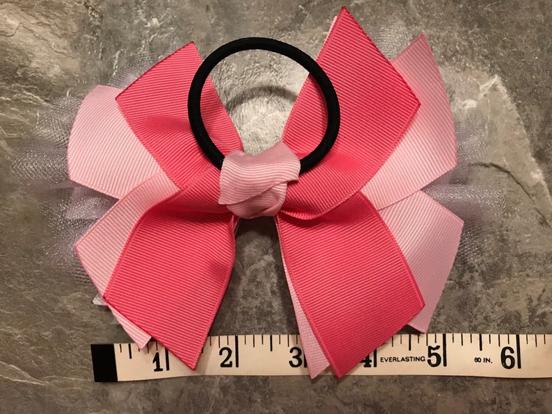 Pink and Blue Softball Bow Softball Ponytail Softball Pony | Etsy