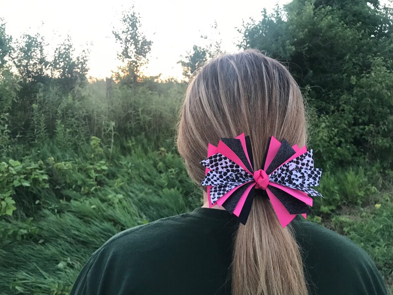 Pink Softball Bow Softball Ponytail Softball Pony Tie - Etsy