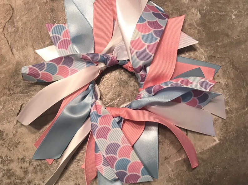 Choose Your Ribbon Scrunchie Hair Ribbon Streamers Hair | Etsy