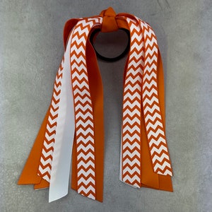 Choose Your Sport & Colors - White and Orange Hair Streamer, Softball ...