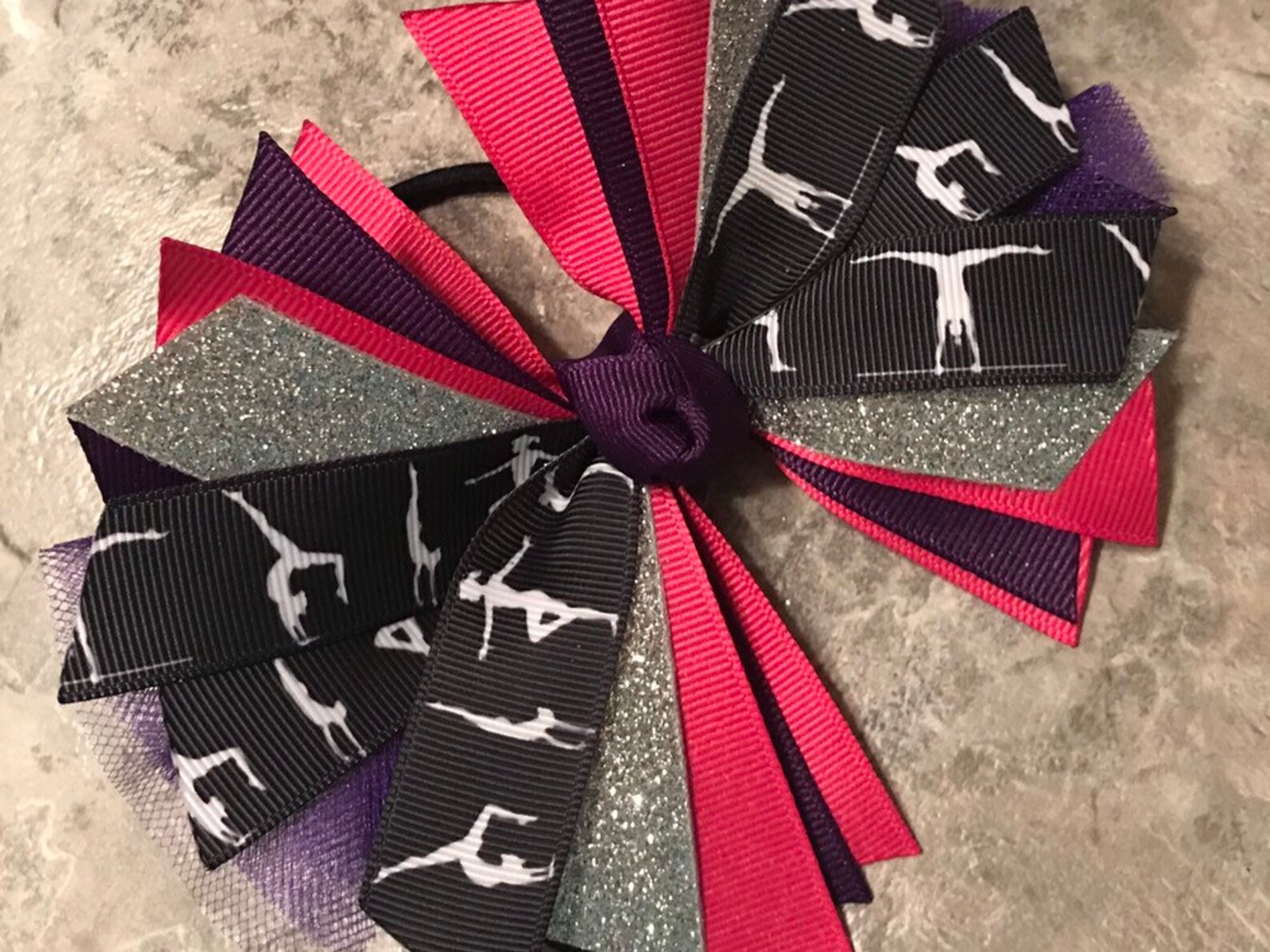 Gymnastics Bow - Gymnastics Hair Bow - Tumbling Hair Bow - Gymnastics ...