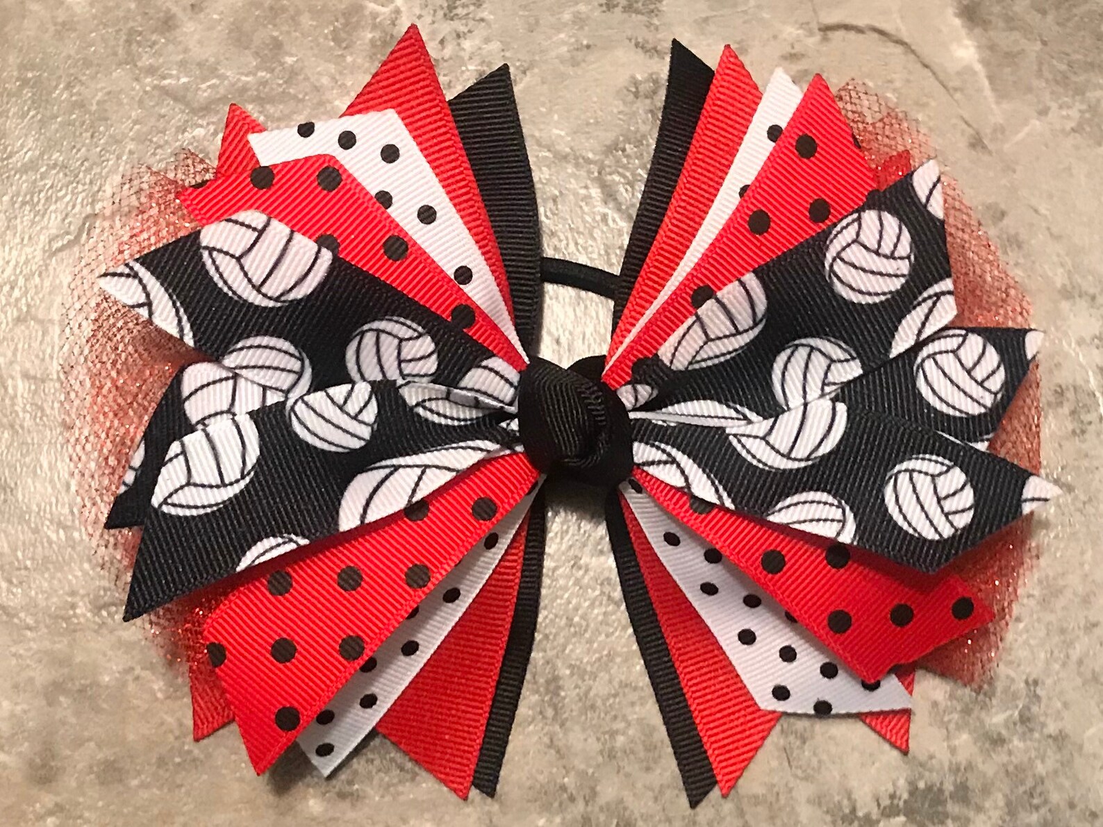 Volleyball Hair Bow Volleyball Bow Volleyball Ponytail Bow - Etsy