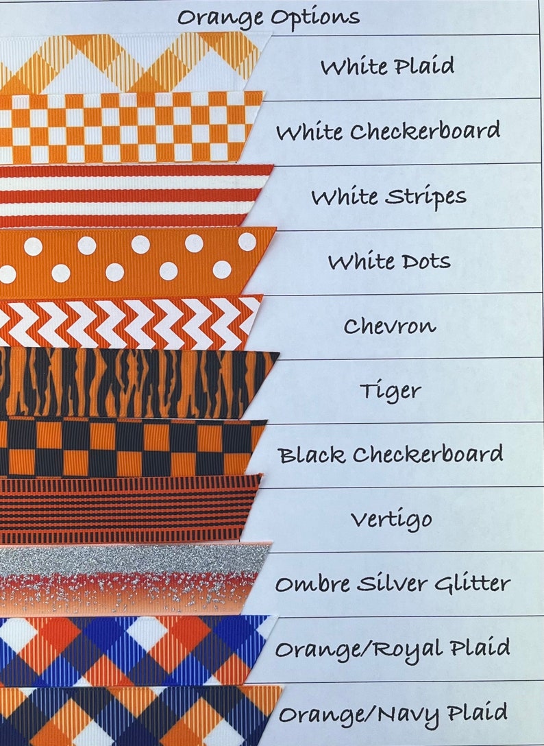 Choose Your Sport & Colors White and Orange Hair Streamer - Etsy