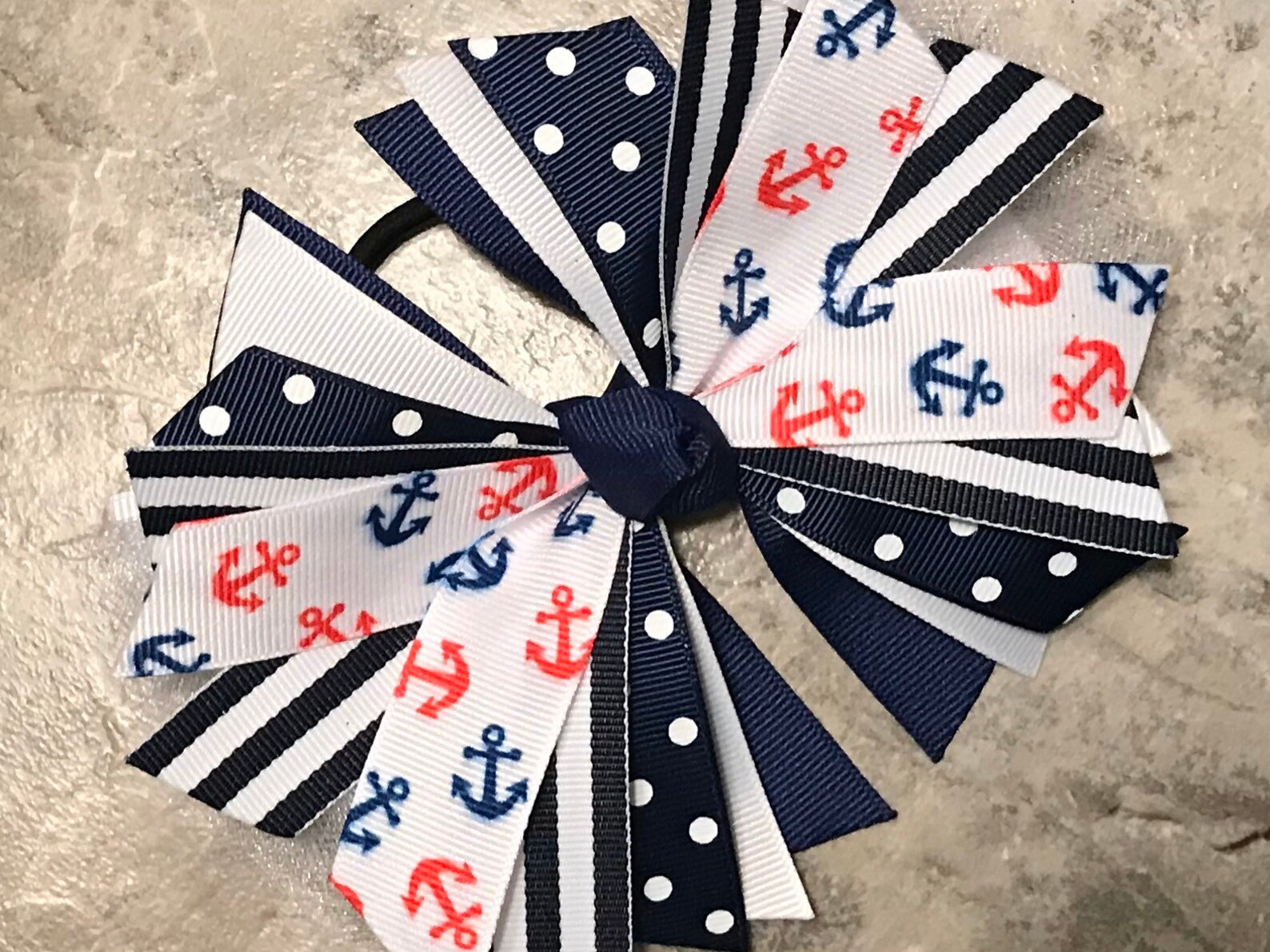 Navy Cruise Hair Bow Nautical Hair Bow Anchor Hair Bow - Etsy