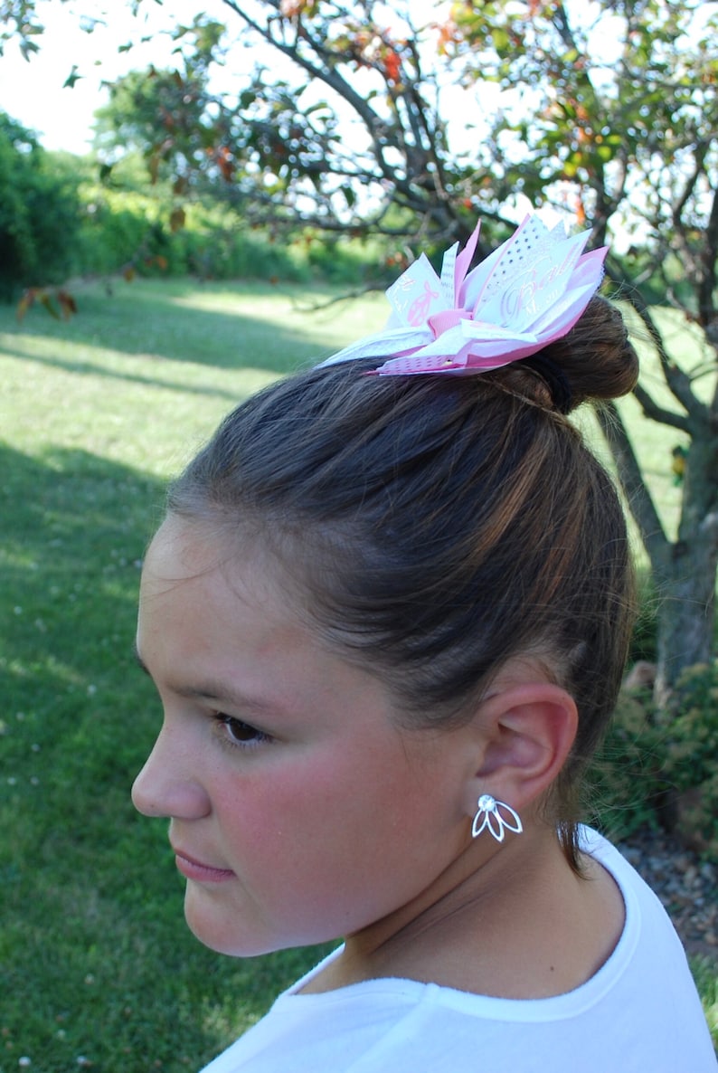 Red Dance Bow, Dance Pony Tie, Dancer Bow, Dance Ribbon, Dance Hair Tie ...