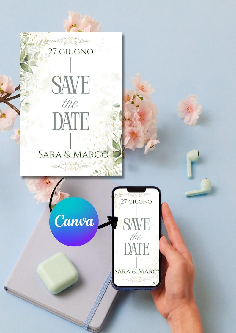 Elegant Save the Date | Wedding Invitation | Digital Invitation | PDF ...