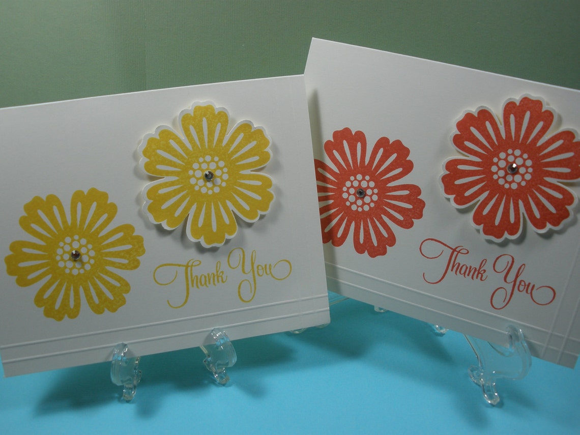 Thank You, Four Card Set, Multi-colors - Etsy