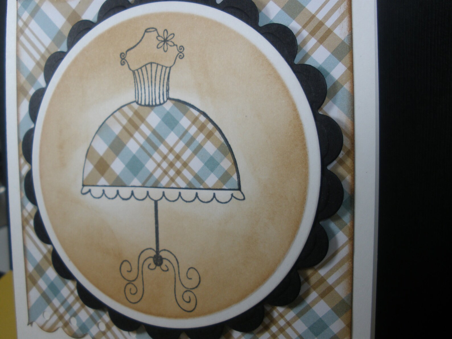 Celebrate in Style Plaid Dress Card - Etsy