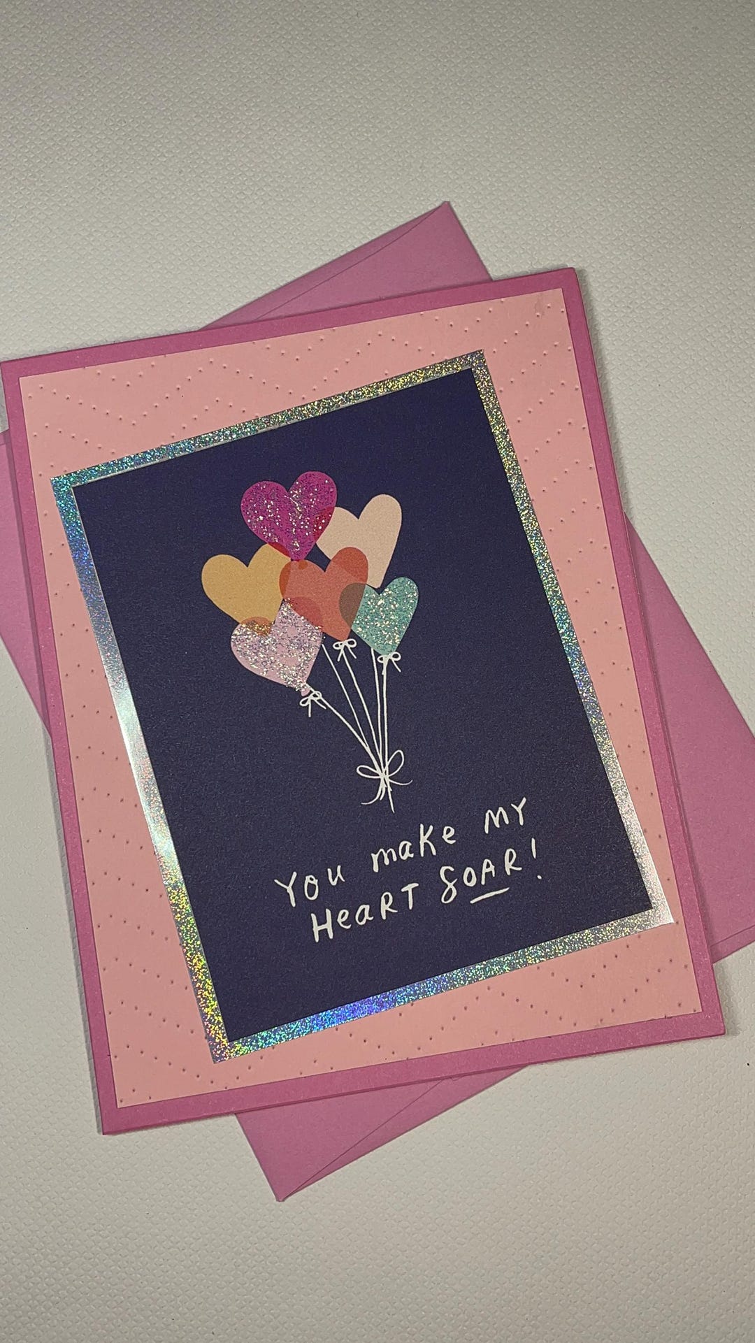Soaring Heart Balloons Card - Etsy