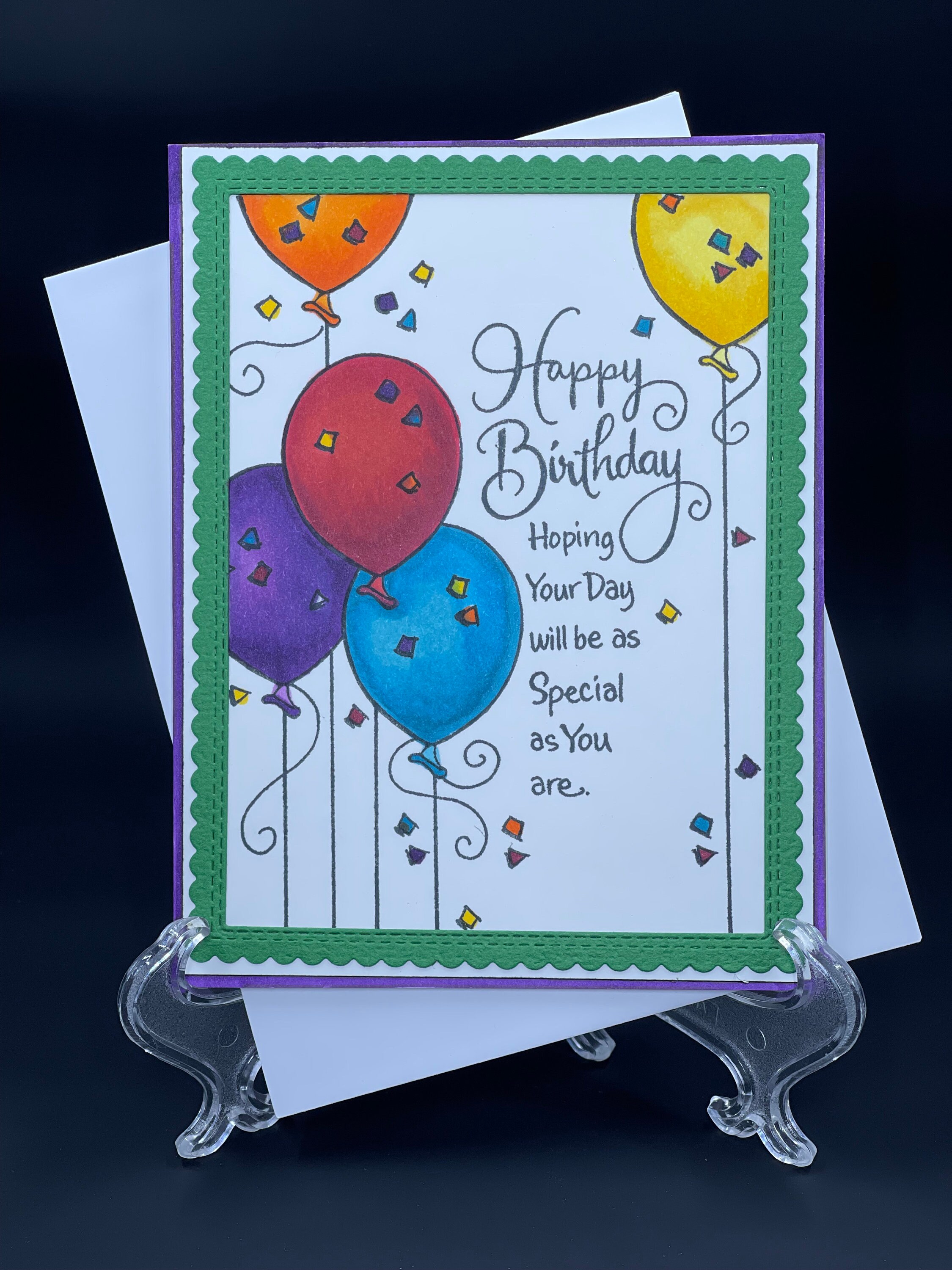 Birthday Celebration Balloons Card - Etsy