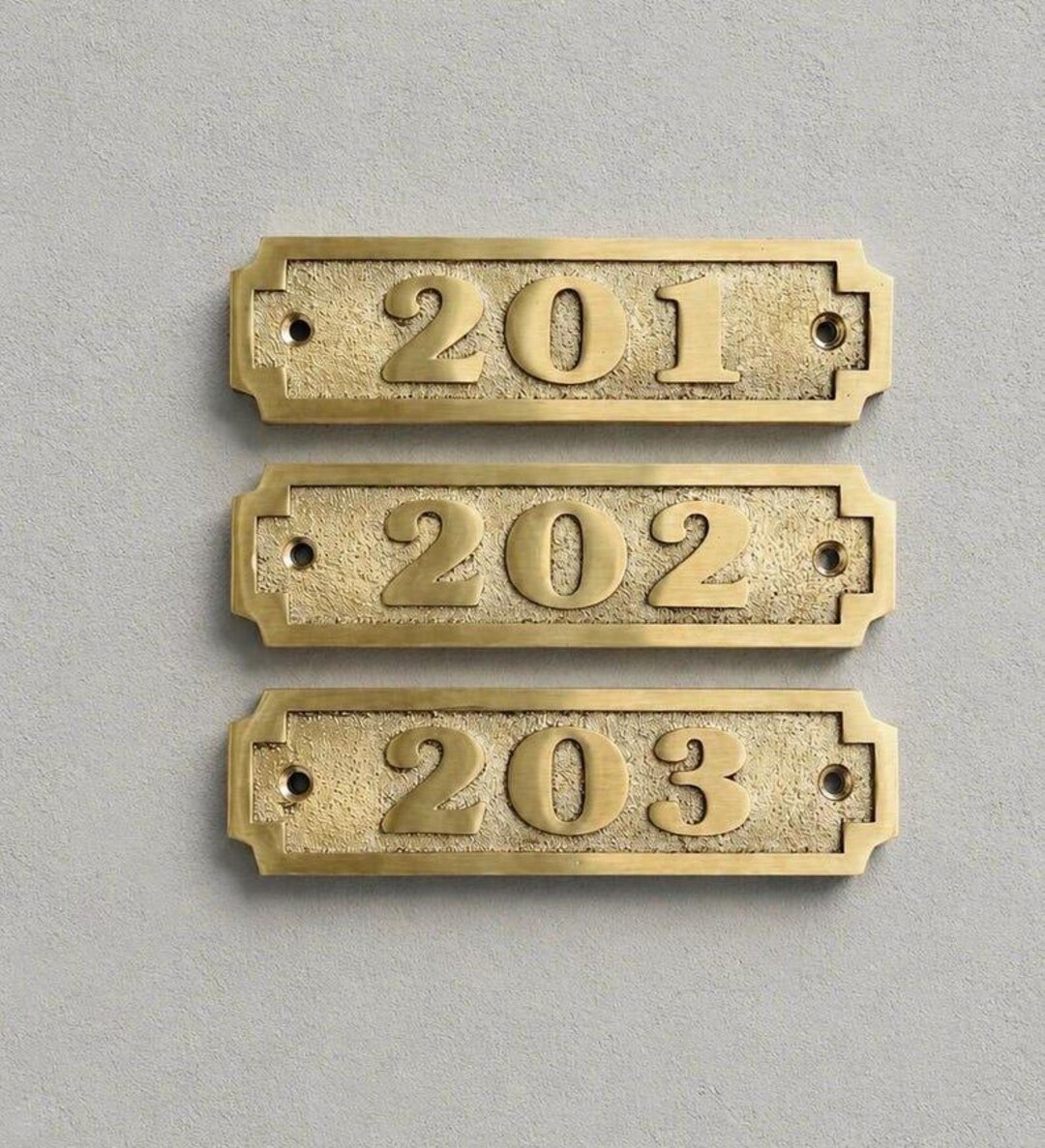 Custom Cast Brass House Numbers Sign, Vintage Style Address Plaque ...