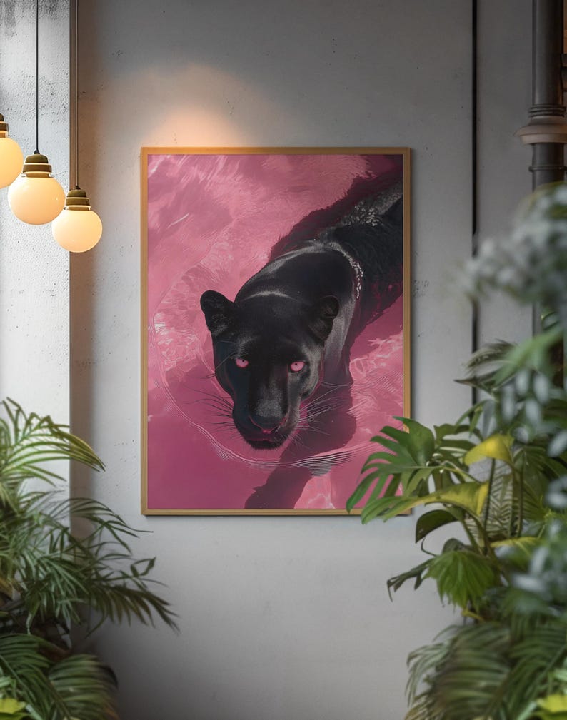 Timeless Panther Poster | Powerful Wild Animal Wall Art Print | Black ...