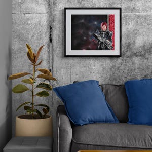 Commander Shepard Art Print • Futuristic Home Decor - Etsy