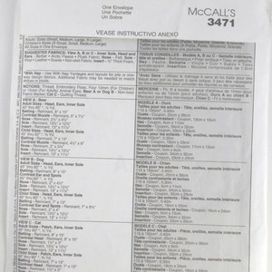 Pattern Mccalls Craft Number 3471 Adults and Children Slippers Sewing ...