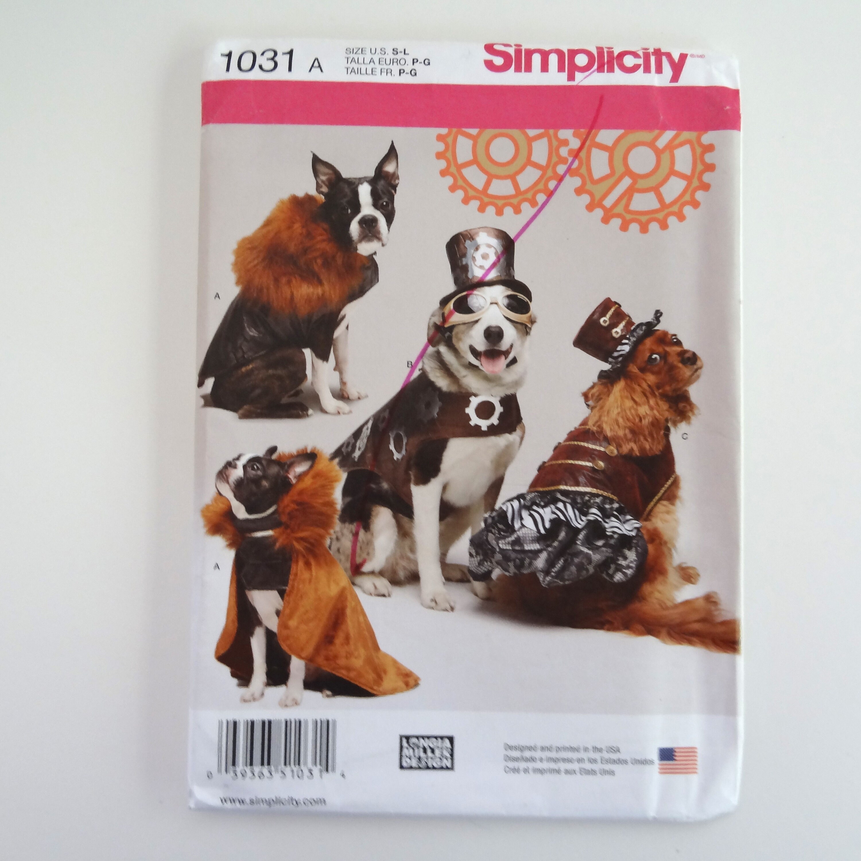 Costumes Patterns for Dogs Halloween Simplicity 1031 Small - Etsy